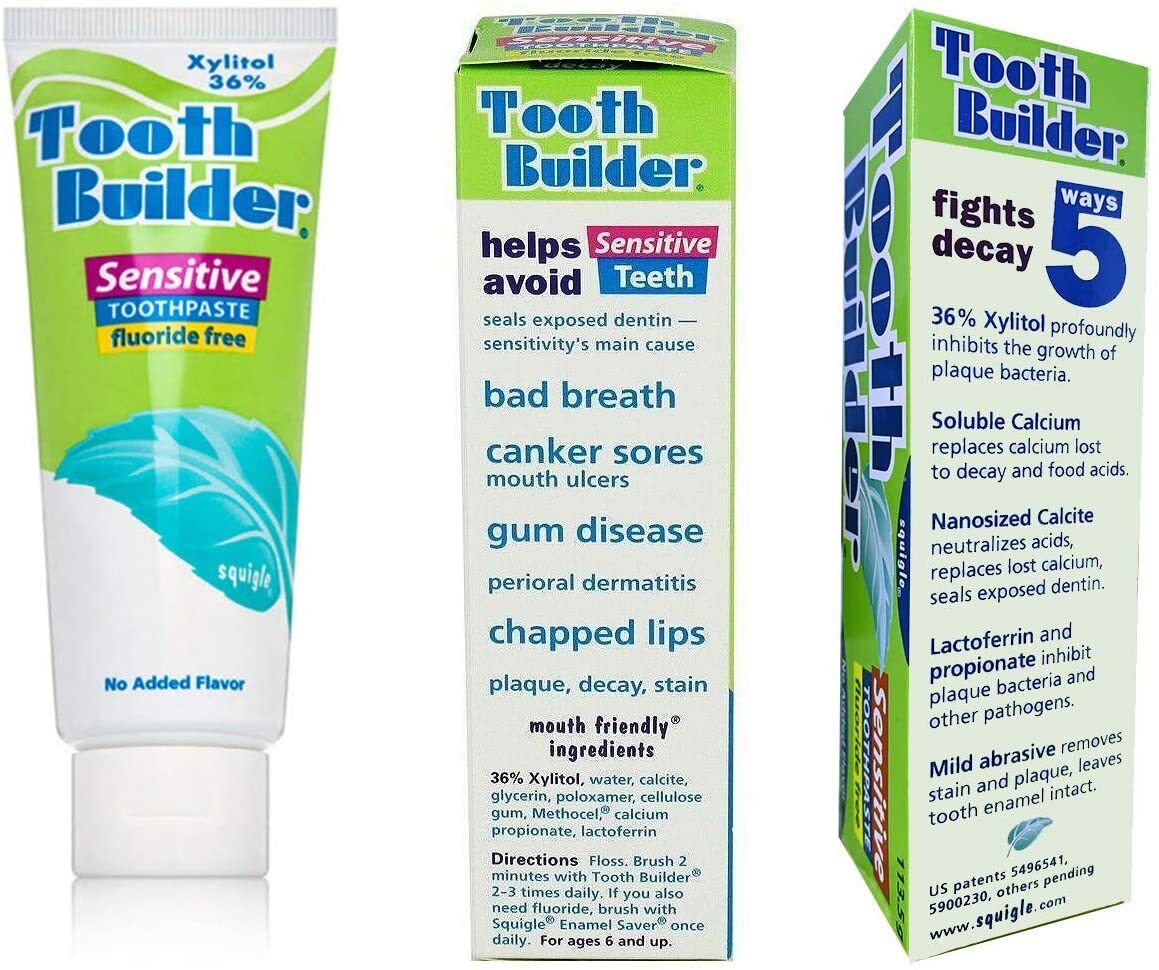 Squigle Xylitol Toothpaste - Tooth Builder Sensitive Toothpaste - 4 Oz ...