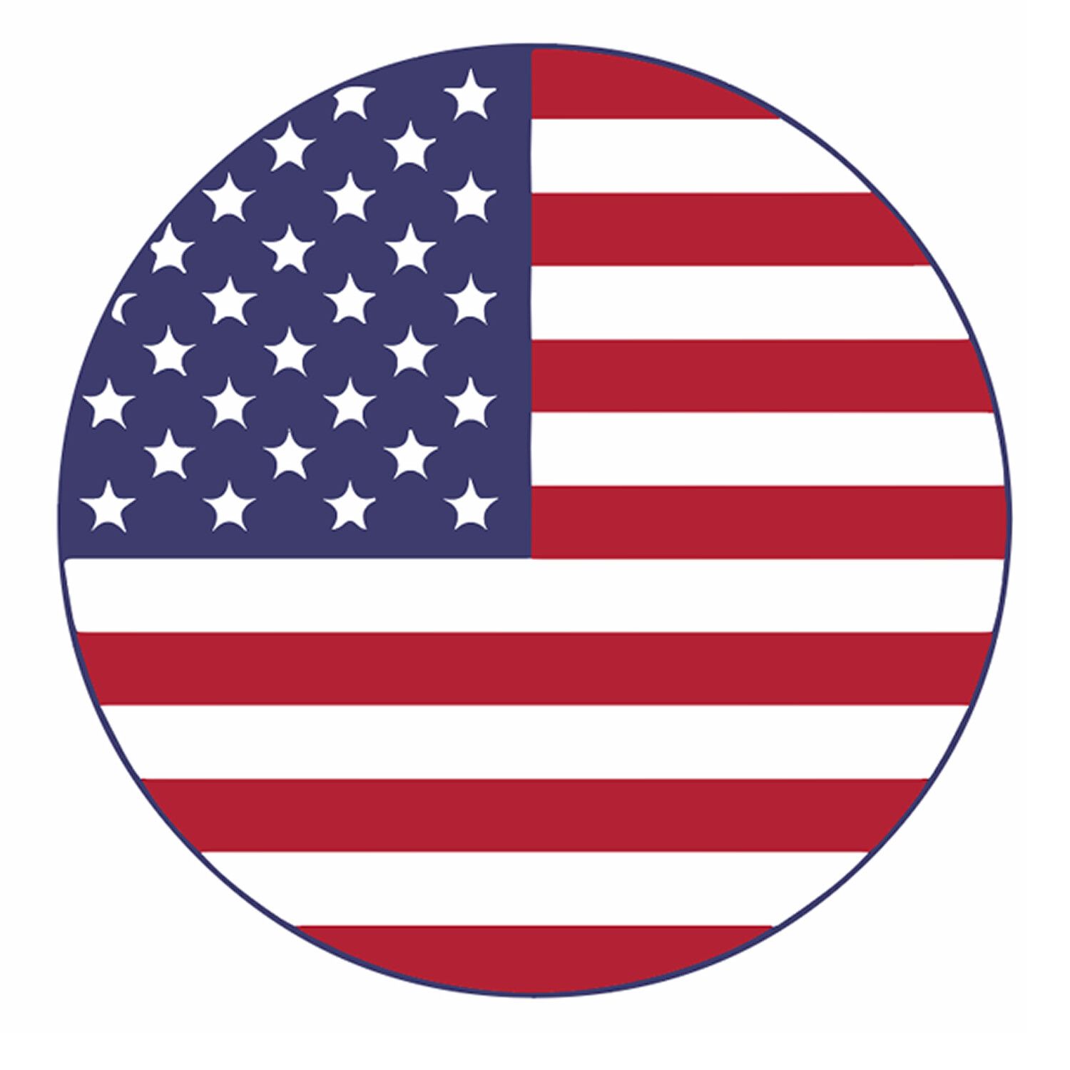 American Flag Stickers Flag Decal Round Indoor Outdoor Circle America ...