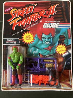 G.I. Joe Street Fighter Blanka 1993 Hasbro Vintage Figure Sealed GEM ...