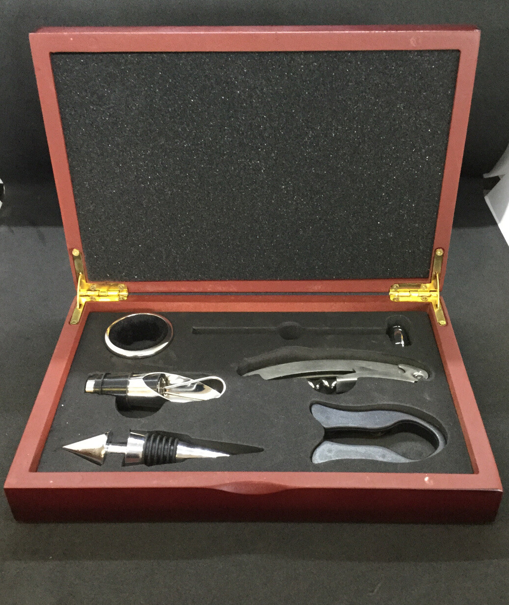 Wine Opener Gift Set Corkscrew Kit Deluxe 6 Pieces Wine Opening Tool ...
