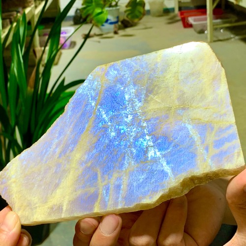 432G Natural Flashy blue Moonstone Sunstone Crystal Slab Specimen/Sri ...