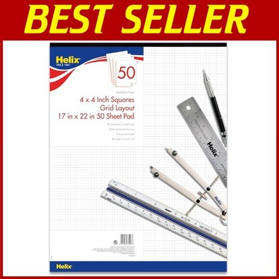 Professional 17x22 Bond Pad with Smooth White Paper and 4x4 Grid for ...