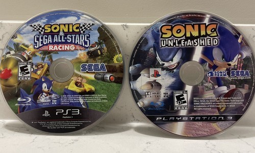 Sonic Sega All-Stars Racing Sonic Unleashed PS3 Video Game Lot Sony ...