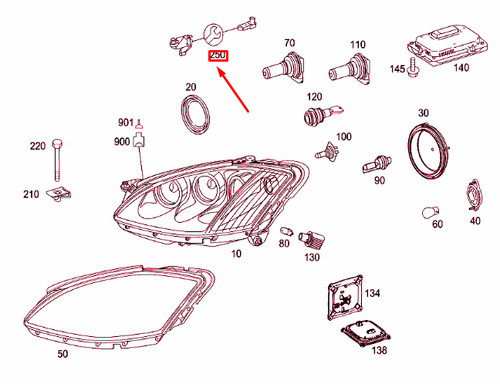MERCEDES-BENZ S W221 LEFT HEADLIGHT BRACKET REPAIR KIT A2218201314 | eBay
