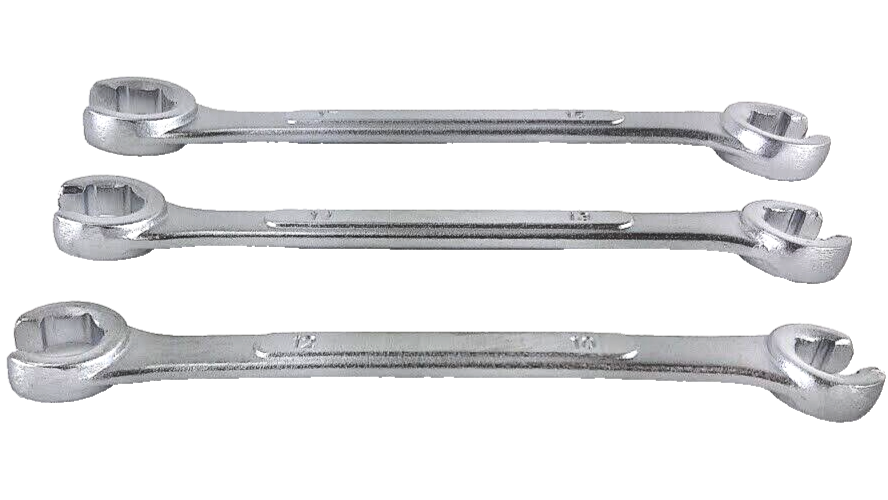 New 3 pc Metric Line/Flare Nut Wrench Set 10mm X 12mm, 13mm X 14mm ...