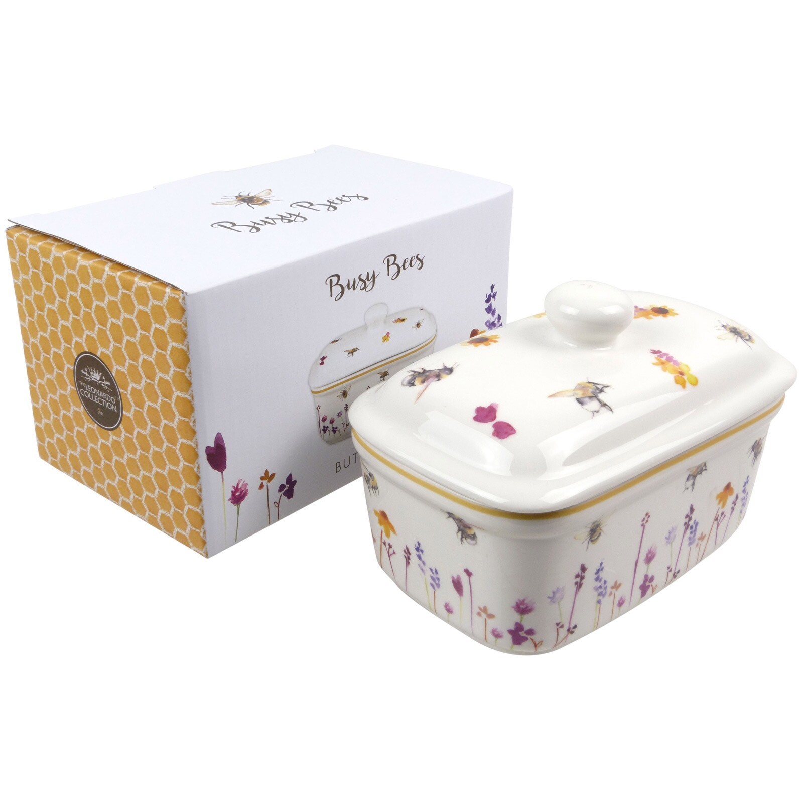 Classic Butter Dish Busy Bees Range by The Leonardo Collection | eBay UK