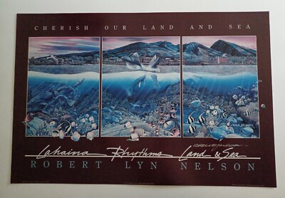 "Lahaina Rhythms Land and Sea" by Robert Lyn Nelson - Signed Triptych 1988 | eBay