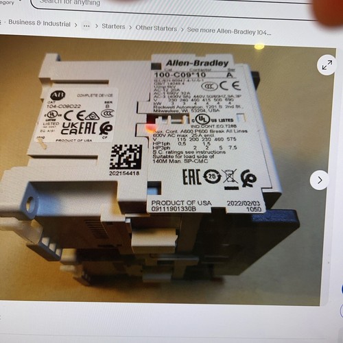 Allen-Bradley 104C09D22 Industrial Control System for sale online | eBay