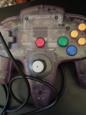VTG Nintendo N64 Clear Atomic purple Controller Great Shape ...