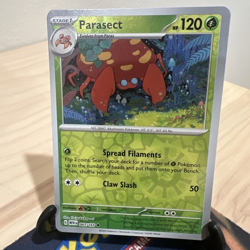 Parasect 047/165 Pokemon TCG Scarlet & Violet-151 Reverse Holo Uncommon ...