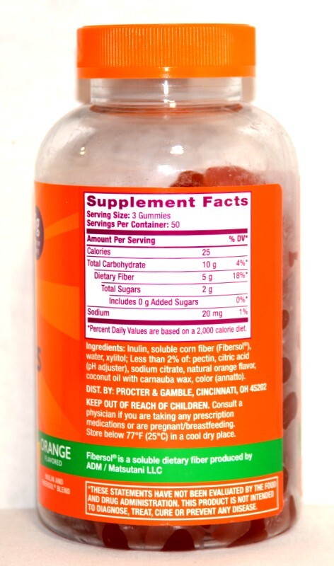 Metamucil Fiber Gummies - No Sugar Added Orange Flavor 5g Prebiotic ...