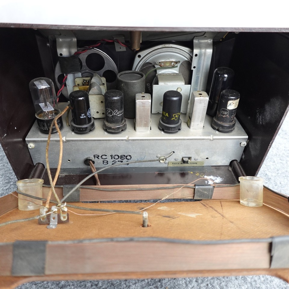 Vintage RCA Tube Radio AM Model 9X641 Tabletop 1950 Works Bakelite Loud ...