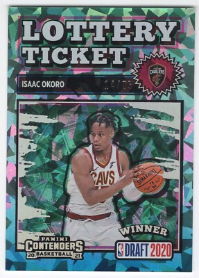 ISAAC OKORO 2020-21 Contenders CRACKED ICE Lottery Ticket Insert /25 #2 ...