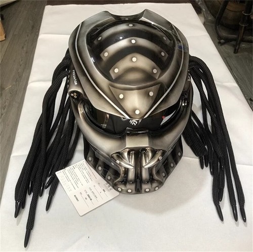 Alien Predator Fangs Wasp Motorcycle Full Face Laser Light Customized ...