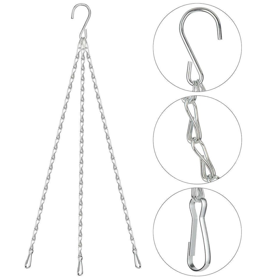 2pcs Hanging Flower Basket Chain Plant Pot Hanger Planter Chains ...