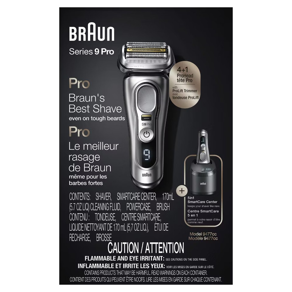 Braun Series 9-9477cc Pro Men's Rechargeable Wet & Dry Electric Foil ...