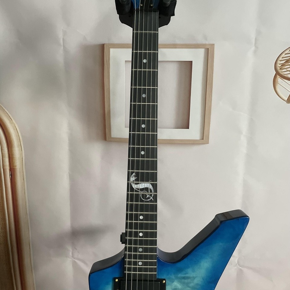 Explor Blue SnakeByte Electric Guitar 6 Strings Mahogany Body&Neck Gold ...