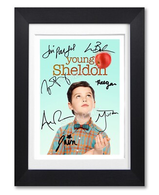 YOUNG SHELDON CAST SIGNED POSTER TV PRINT PHOTO AUTOGRAPH GIFT BIG BANG ...