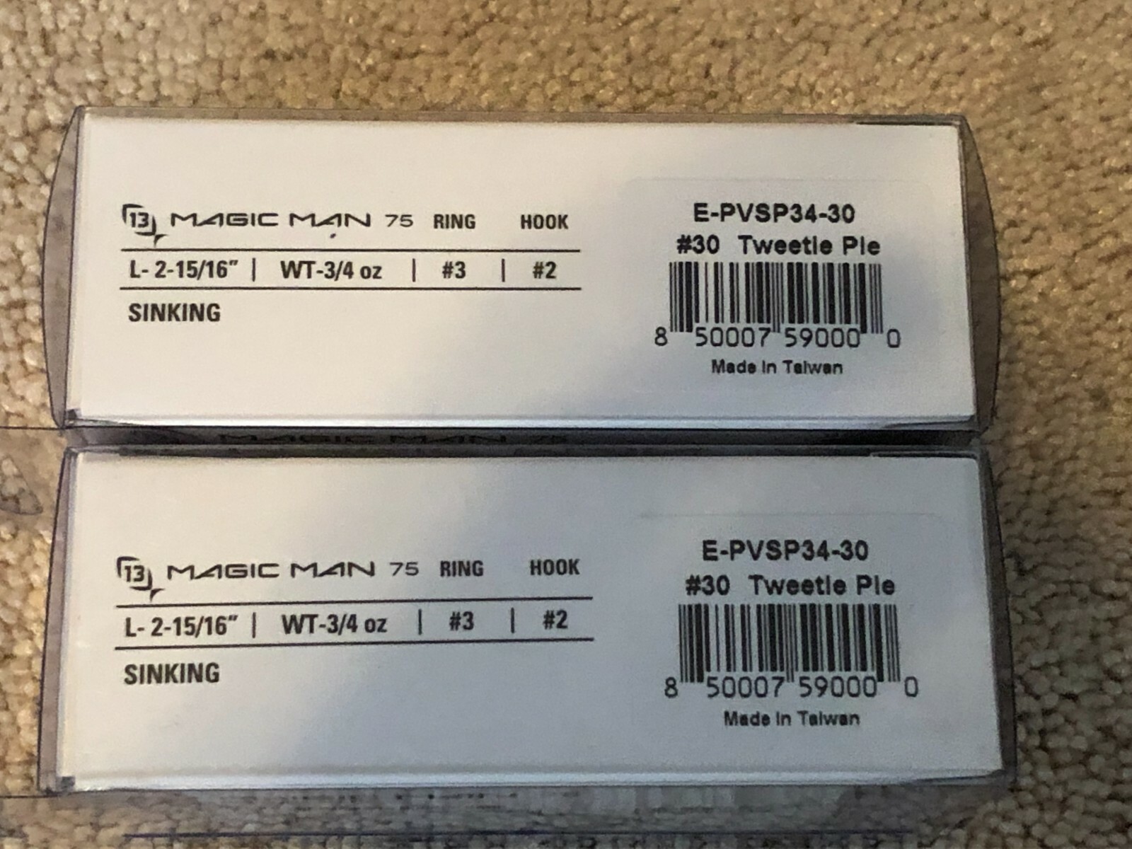 Lot of 2 - 13 Fishing Magic Man 75 Single Pitch Lipless Crankbait ...