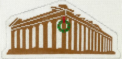 Kate Dickerson Parthenon Christmas Wreath Handpainted Needlepoint ...