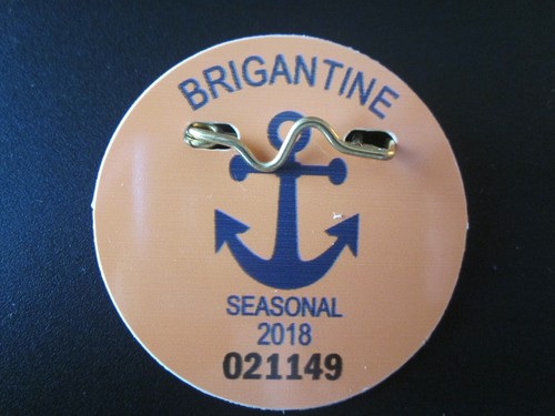 2018 BRIGANTINE NEW JERSEY SEASONAL BEACH BADGE/TAG 7 YEARS OLD | eBay