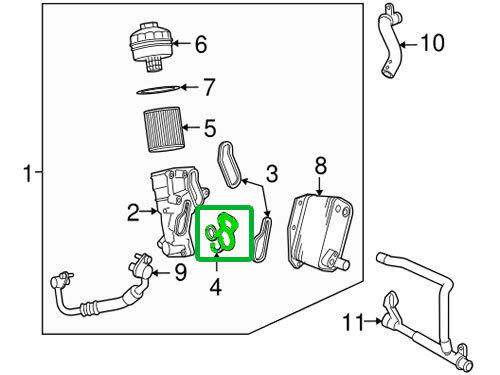 Genuine Land Rover Oil Filter Housing Gasket LR001425 for sale online ...
