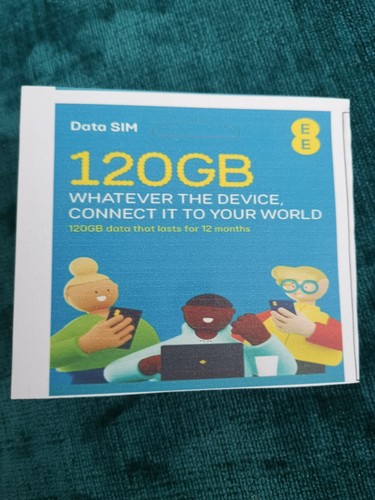 EE PAYG SIM card preloaded with 120GB of Data to use for 12 months ...