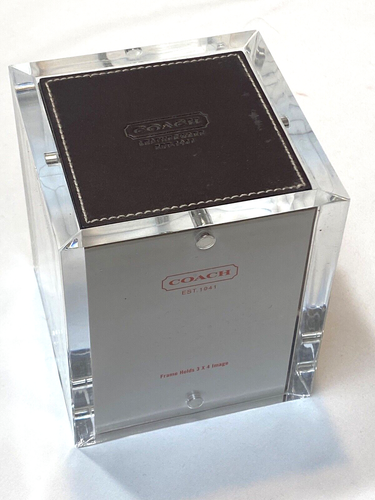 COACH Leatherware Acrylic Magnetic Cube Picture Frames 2-1/2 x 3-1/4 ...