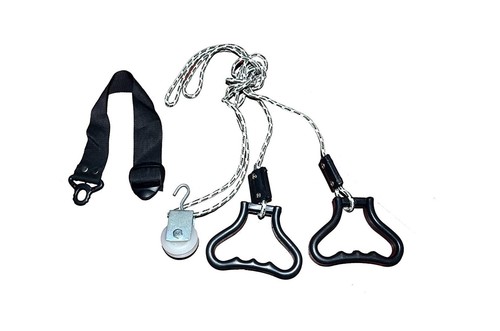 Plastic Handle Overhead Hand Shoulder Pulley Equipment Kit with Rope ...