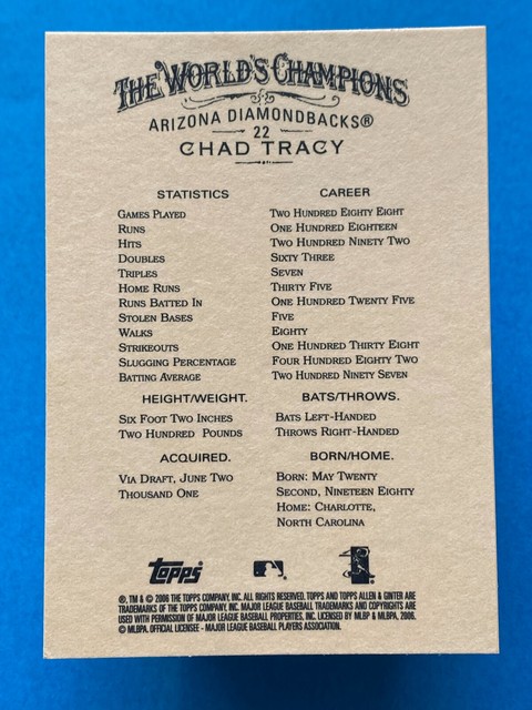 2006 Topps Allen & Ginter's - #22 Chad Tracy for sale online | eBay