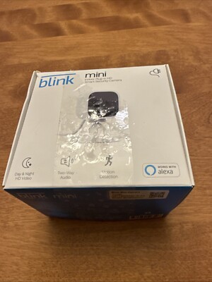 Blink Mini Compact indoor plugin smart security camera 1080p HD upc ...