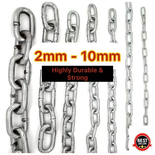 Hot Dipped Galvanised Steel Chain 2 mm - 10 mm Heavy Duty Durable ...