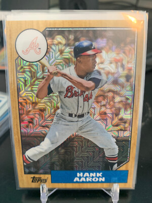 2017 Topps Silver Pack 1987 Mojo Refractor Hank Arron Insert Card #87 ...