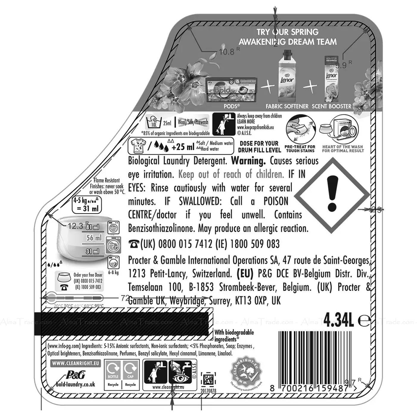 Bold Laundry Liquid Spring Awakening 140 Wash 4.34L for sale online | eBay