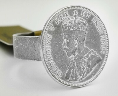 GEORGIVS V COIN RING .925 Sterling Silver * NEW WITH TAG * | eBay