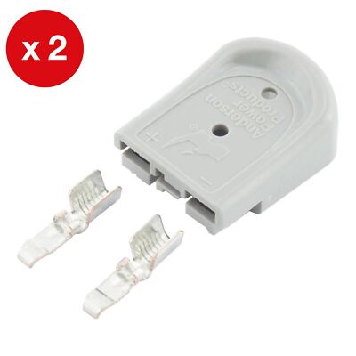 2 PACK - Genuine Anderson Grey SBS Mini Plug 45A 10AWG | eBay Australia
