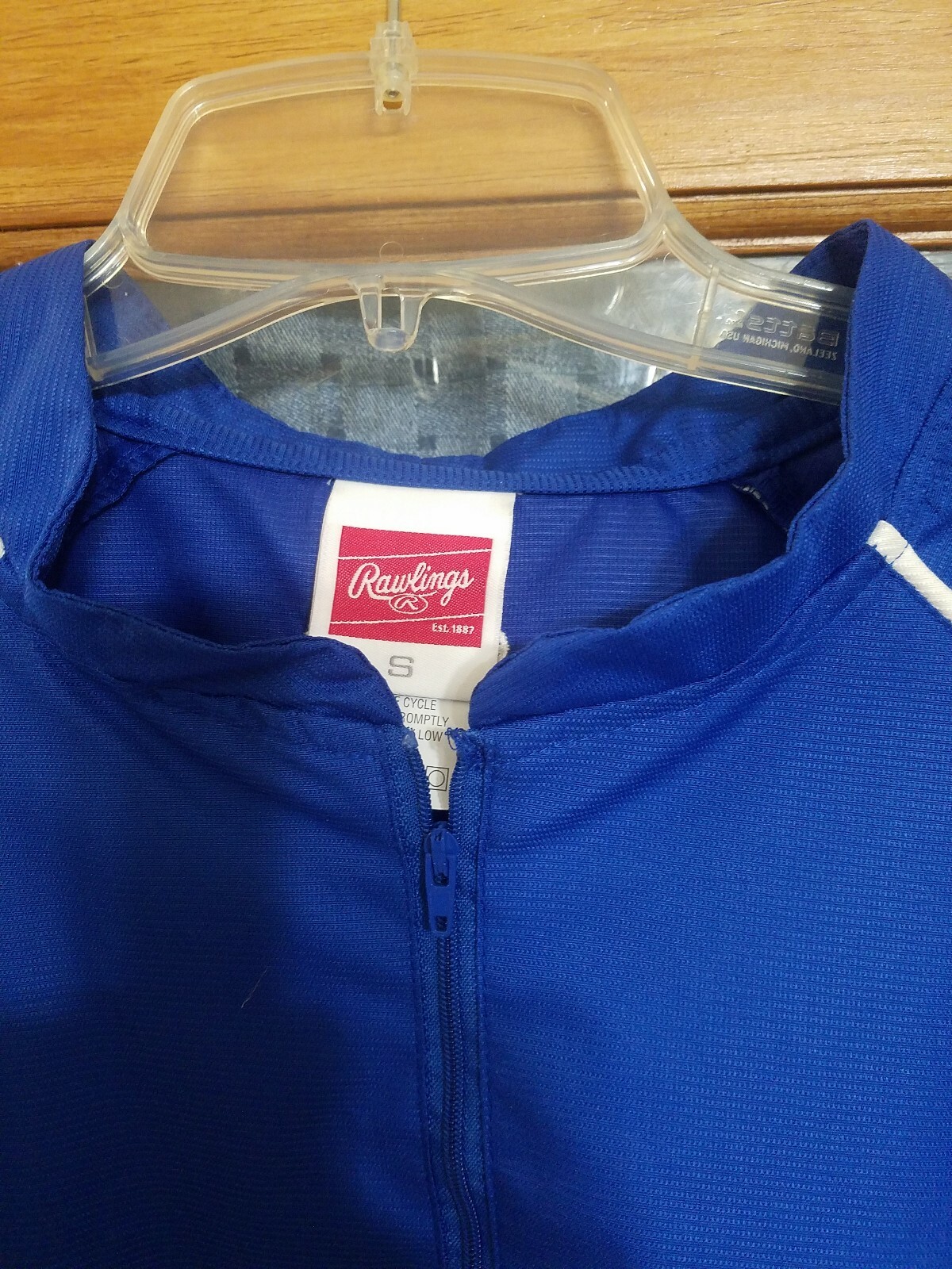 Rawlings Mens Small Short Sleeve 1/4 Zip Baseball Pullover Wind Shirt ...