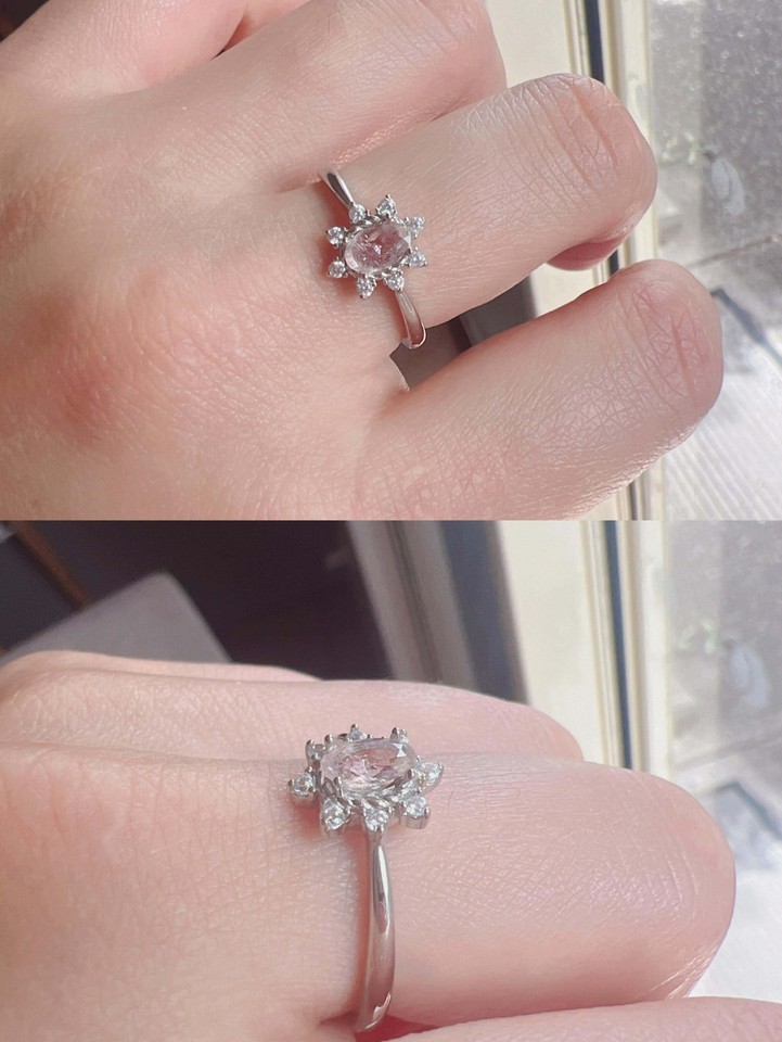 Beautiful Natural Pink Tourmaline Ring, Adjustable Size | eBay Australia