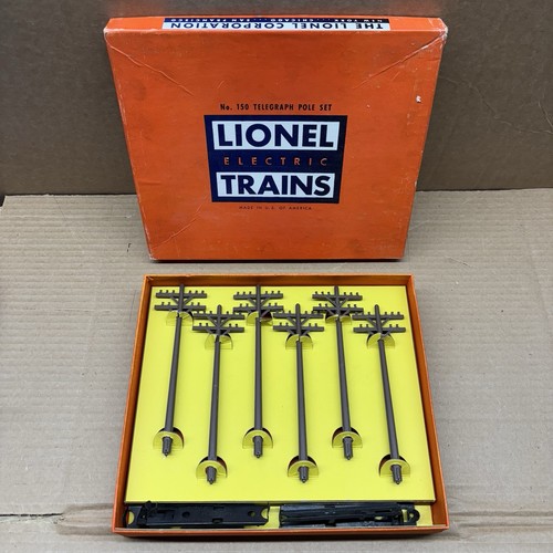 Lionel Postwar O Gauge No. 150 Telegraph Pole Set w/ Box | eBay