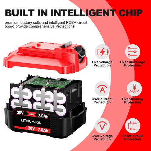 For Craftsman V20 20 Volt MAX CMCB204 CMCB202 CMCB201 20V 8.0ah Battery ...
