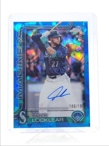 TYLER LOCKLEAR 2025 TOPPS CHROME SAPPHIRE ROOKIE B RC AUTO /199 Q4450 ...
