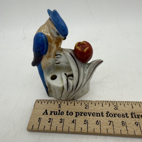 Vintage Pie Bird Vent/Flower Frog with Basket Hand Painted Japan | eBay