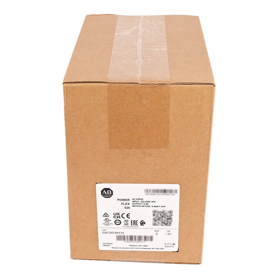 New Sealed 25B-D013N114 AB PowerFlex 525 5.5kW 7.5Hp AC Drive US Free ...