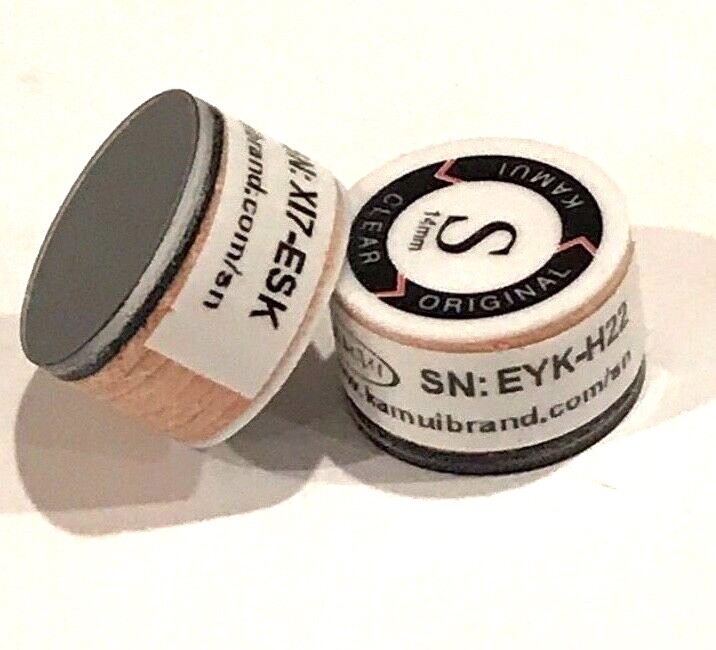 KAMUI BROWN SOFT ORIGINAL CLEAR POOL CUE TIP S HARDNESS BRAND NEW FREE ...