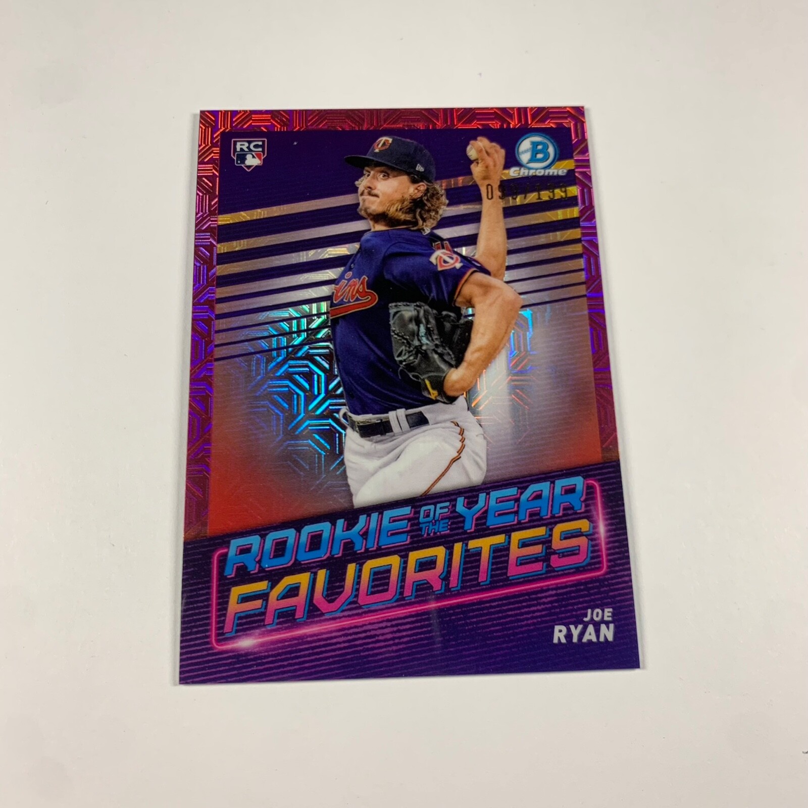 2022 Bowman Chrome Joe Ryan /199 Fuchsia Mojo Rookie of the Year #ROYF ...