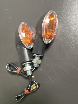 Mini Blinker Cat Eye Schwarz klar E-geprüft E11 Motorrad Roller | eBay.de