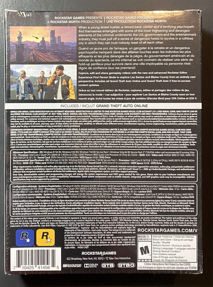 Grand Theft Auto V / GTA V / GTA 5 (PC / DVD-ROM) NEW | eBay