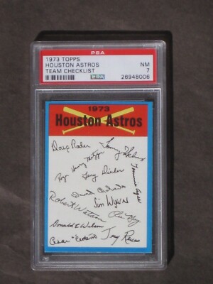 1973 Topps Houston Astros Blue Team Checklist PSA 7 NM | eBay