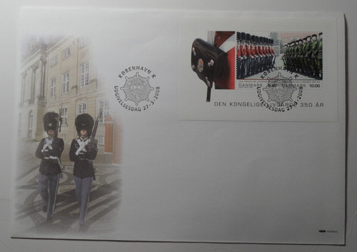 STAMPMART : DENMARK 2008 ROYAL LIFE GUARDS SOUVENIR SHEET FIRST DAY ...