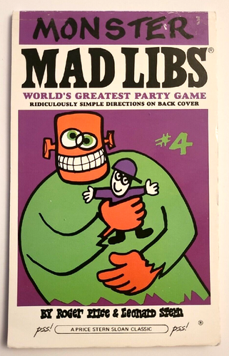 Monster Mad Libs No. 4 Vintage and UNUSED | eBay
